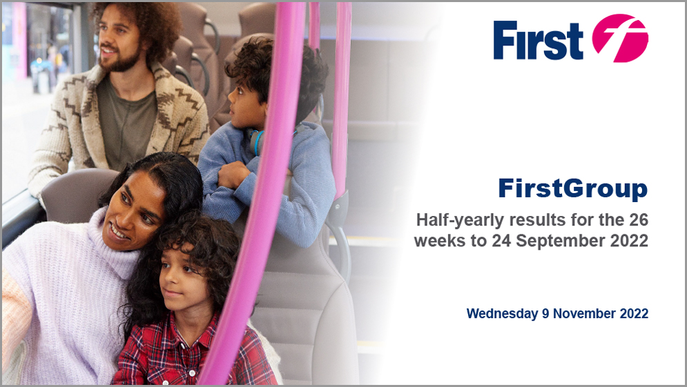 FirstGroup half-yearly results to 24 September 2022 – FirstGroup plc